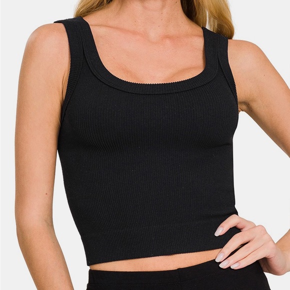 Zenana Outfitters | Tops | New Zenana Black Mykayla Ribbed Knit Round ...